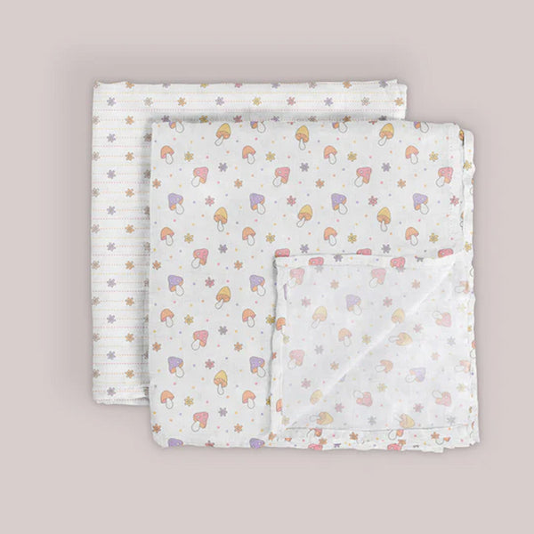 Jujube 2-Pack Square Swaddle Blanket Set - Mushy Love – Bebeang Baby