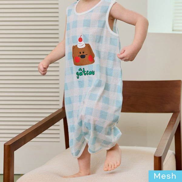 Kids Cotton Cool Mesh Sleeping Vest - Chocopong – Bebeang Baby