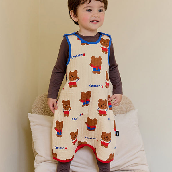 Kids Long Sleeping Vest - Choco Bear – Bebeang Baby